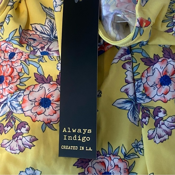 always indigo | Tops | New Always Indigo Floral Tank Size S | Poshmark